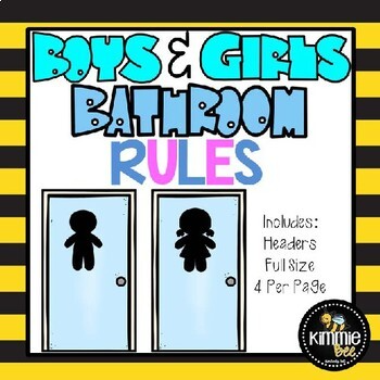 School Bathroom/Restroom Rules Posters - Classful