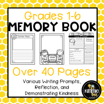 End of Year Coloring Page Cover Memory Book Writing Activity - Classful