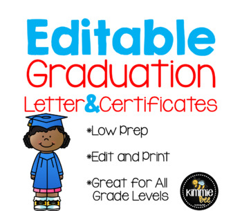 Editable Kindergarten Graduation Invitation Letter Certificates - Classful