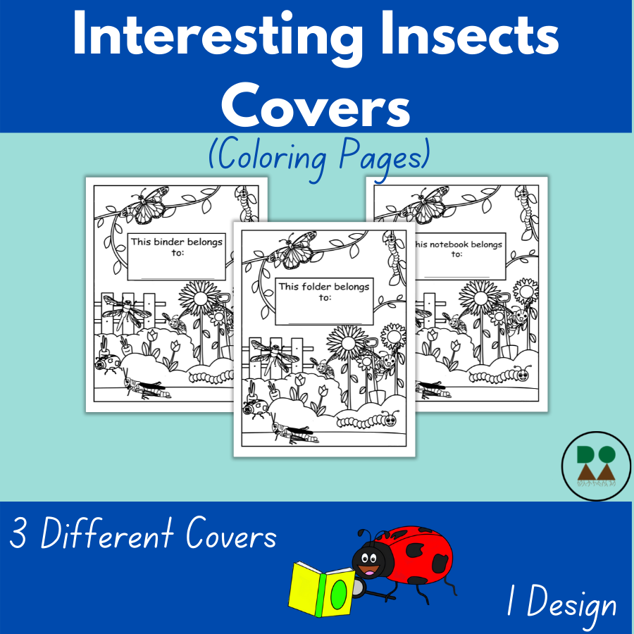 Interesting Insects Printable Covers (Binder, Folder, Notebook) in ...