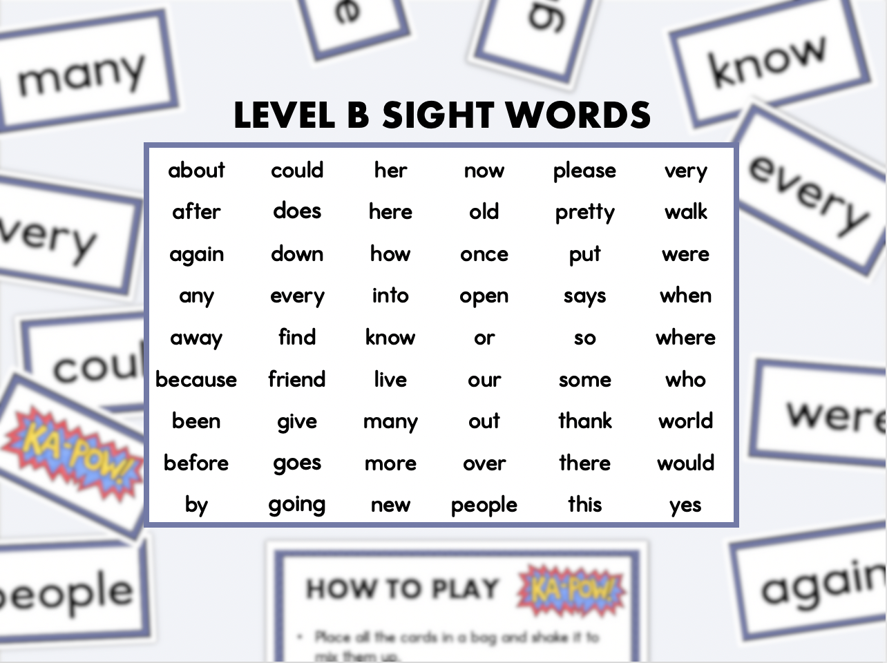 1st Grade Sight Words Game High Frequency Words - Classful