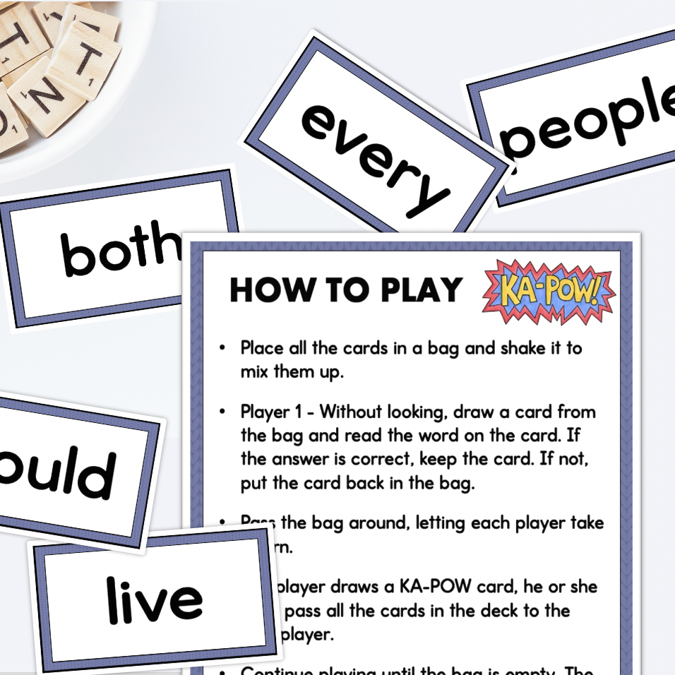 2nd Grade Sight Words Game High Frequency Words High Frequency Words ...