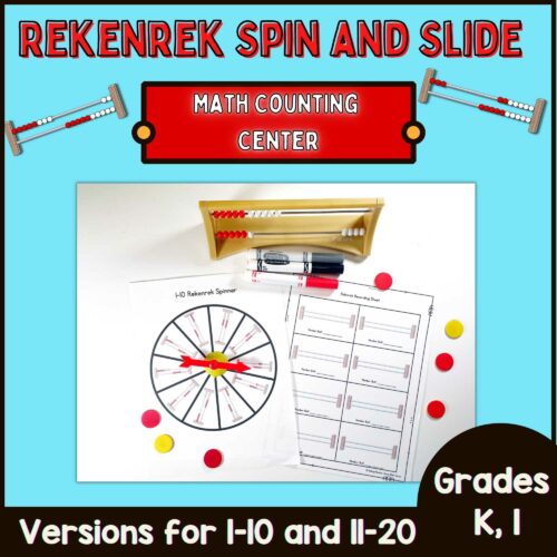 Rekenrek Math Counting and Subitizing Center- Spin and Slide - Classful