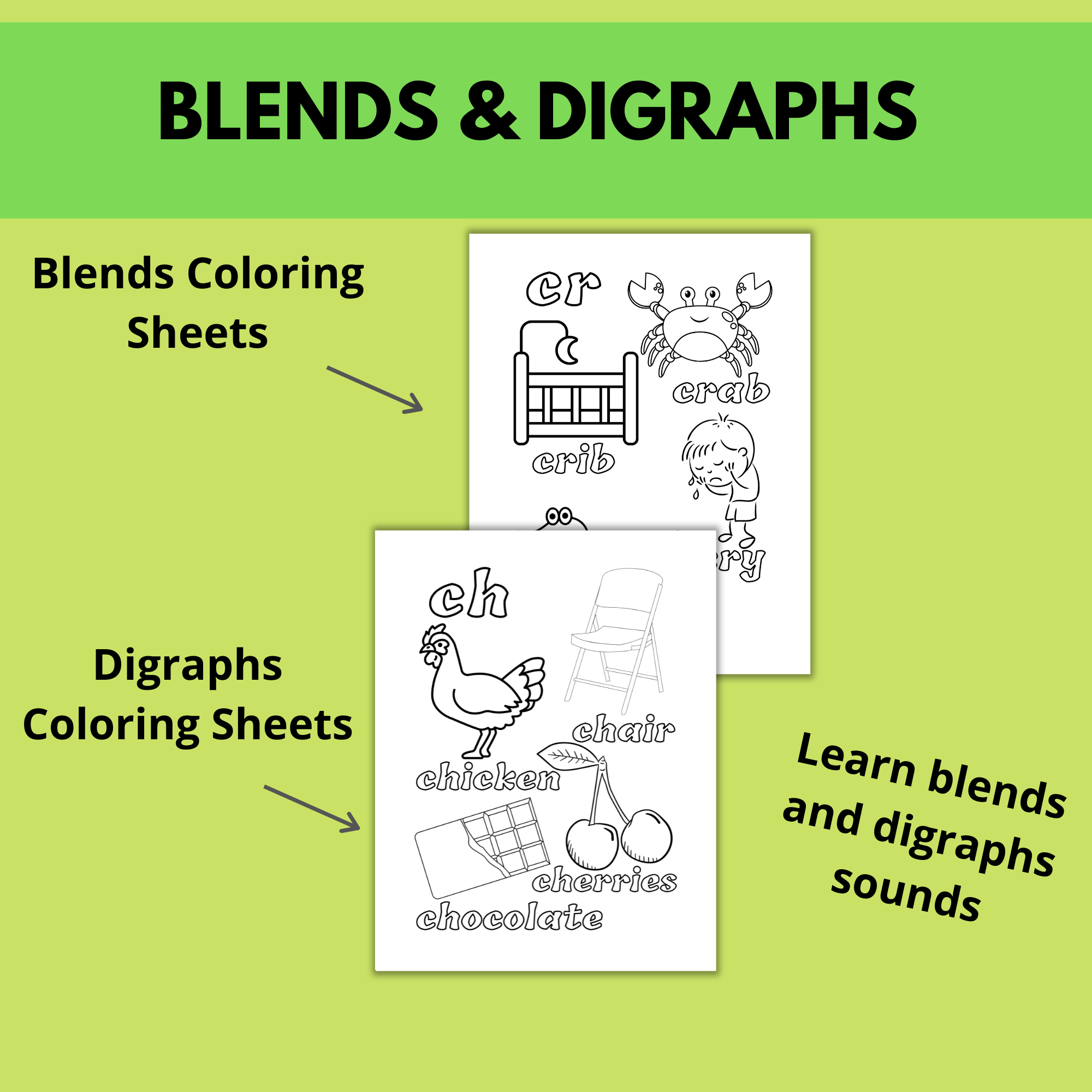 Blends & Digraphs Coloring Book - Classful
