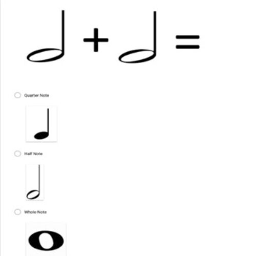 Google Classroom DIGITAL Music Theory Lesson 5- Whole, Half, Quarter ...