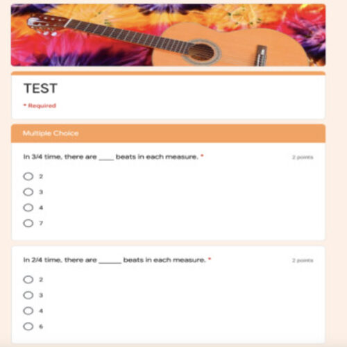 Google Classroom DIGITAL Music Theory Lesson 16 TEST UNIT 4 - Self ...