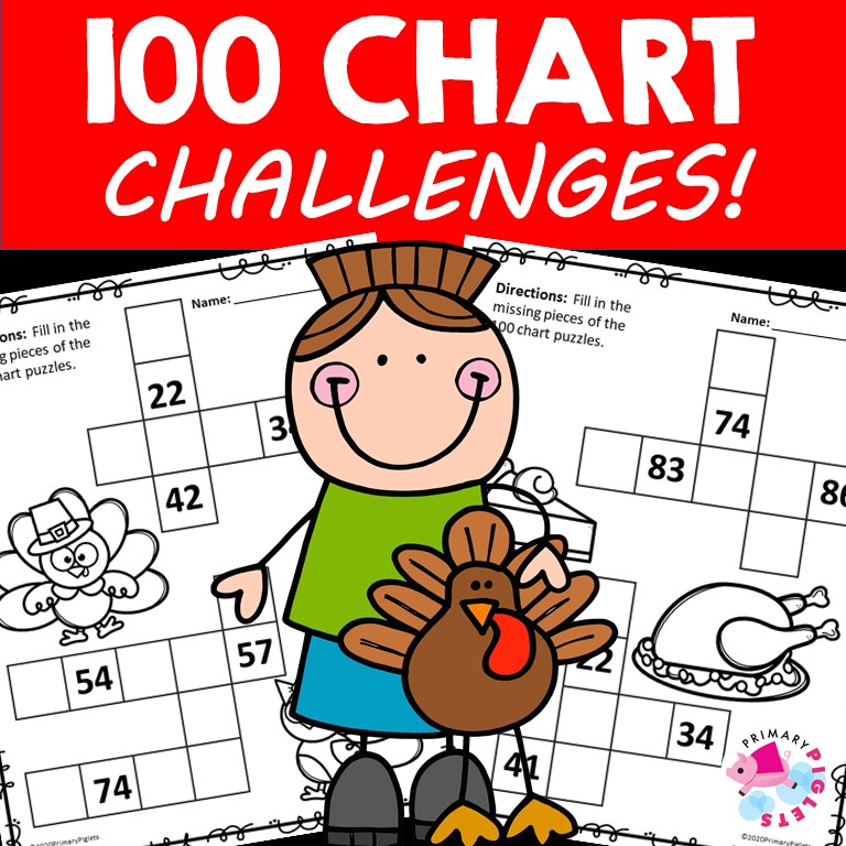 Thanksgiving 100 Charts 100s Charts 100s Chart Activities 100s Chart ...