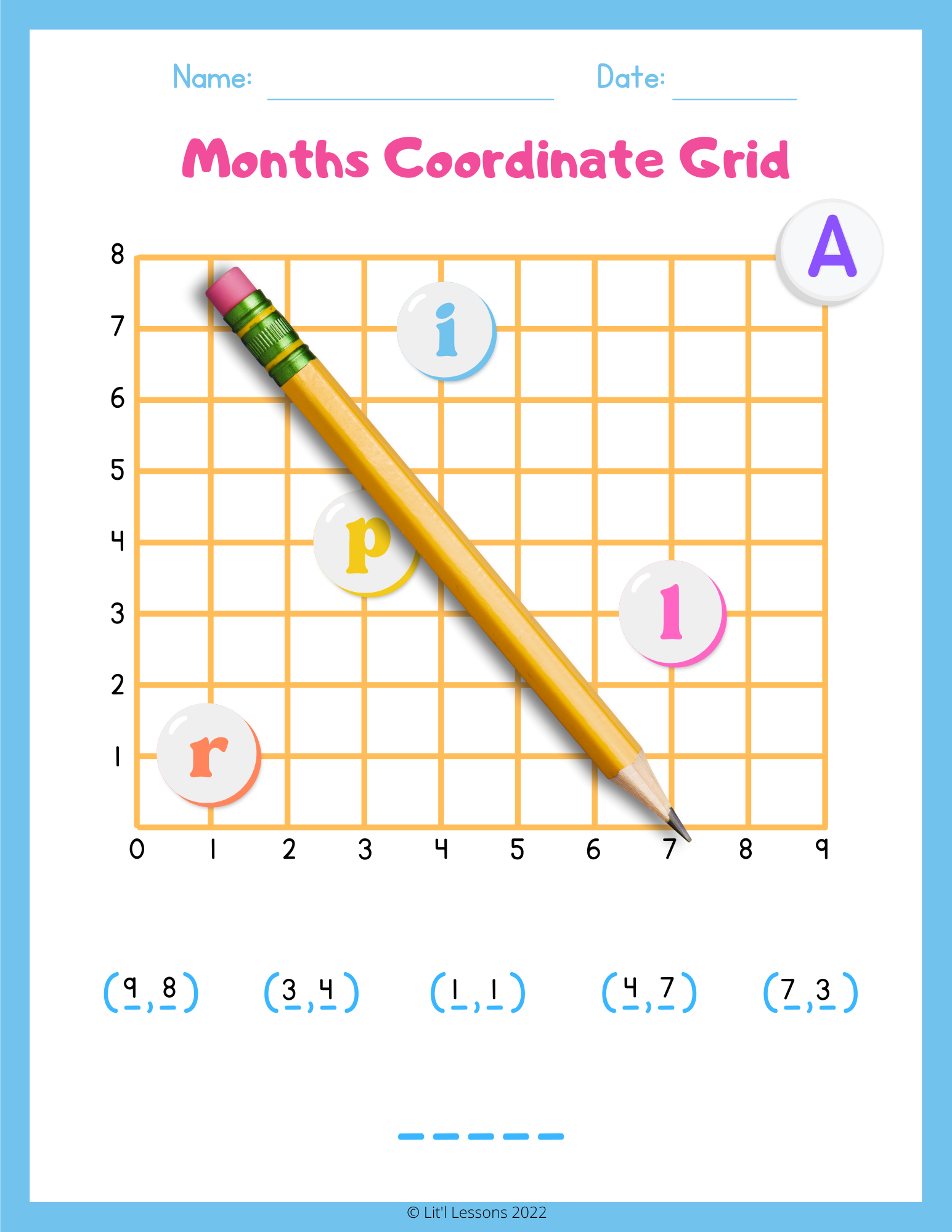 Coordinate Grid Worksheets Packet- Learn How Coordinates Work with ...