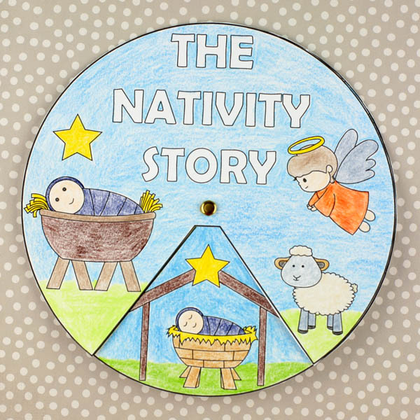 Christmas Nativity Bible Story Activity - Sunday School Coloring Craft ...