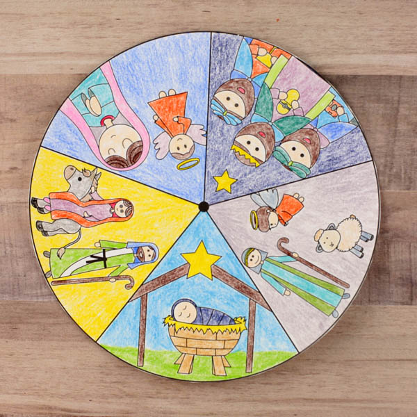 Christmas Nativity Bible Story Activity - Sunday School Coloring Craft ...