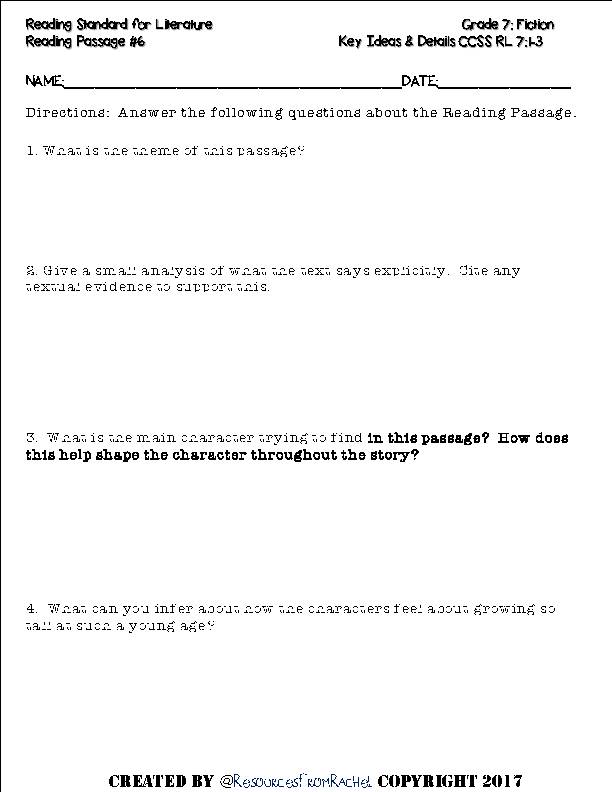 Reading Comprehension Assessments 7th grade volume 2 - Classful