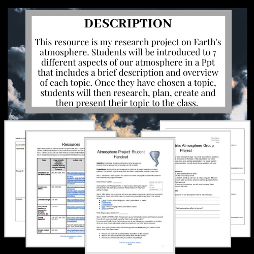 Earth's Atmosphere Research Project - Classful