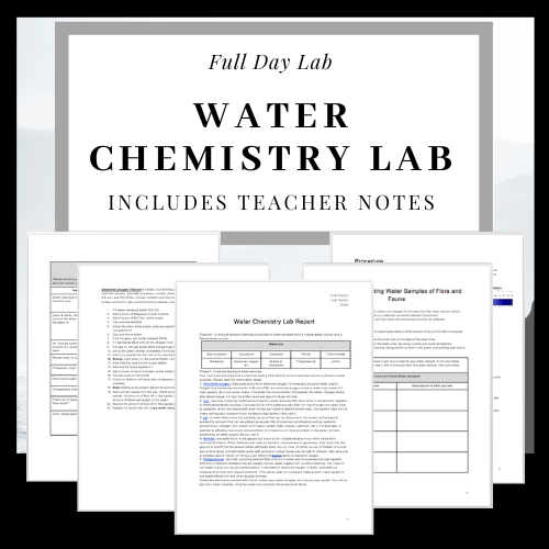Water Chemistry Lab- Testing pH, Nitrate, Phosphorus, Dissolved Oxygen ...