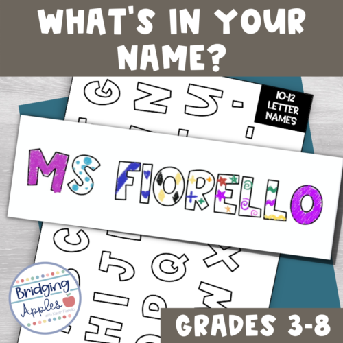 Back to School | All About Me | Name Glyph - Classful