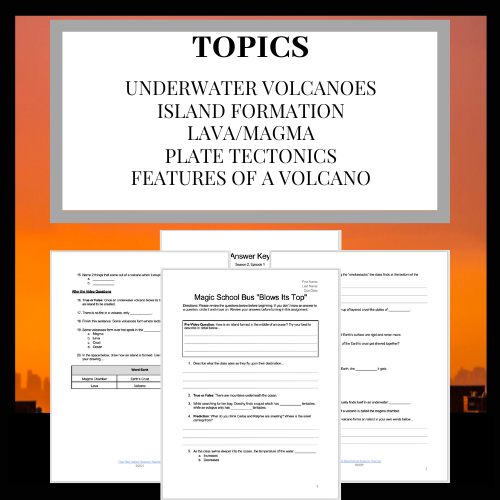 The Magic School Bus Blows Its Top Video Sheet - Classful