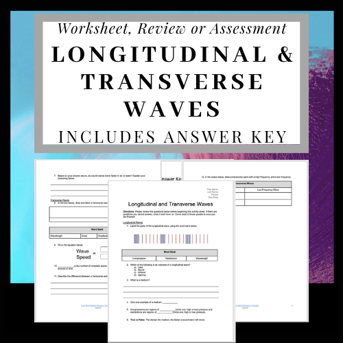 Wave Properties- Basic Worksheet on Longitudinal & Transverse Waves - Classful