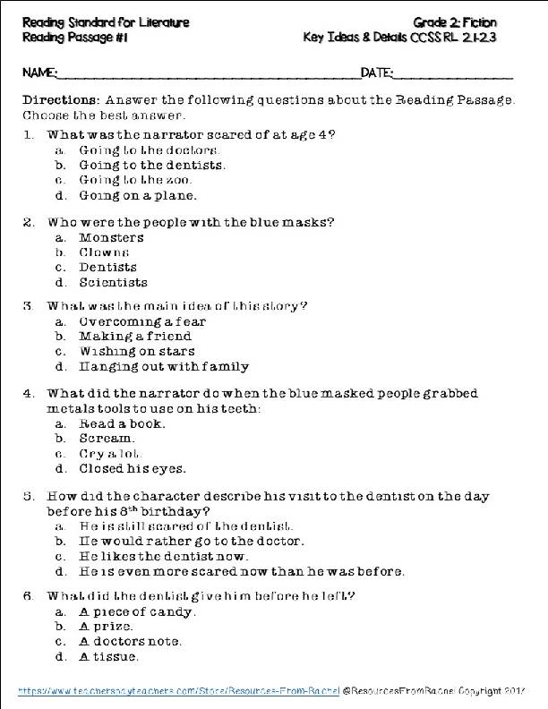 Reading Comprehension Assessments 2nd grade volume 1 - Classful