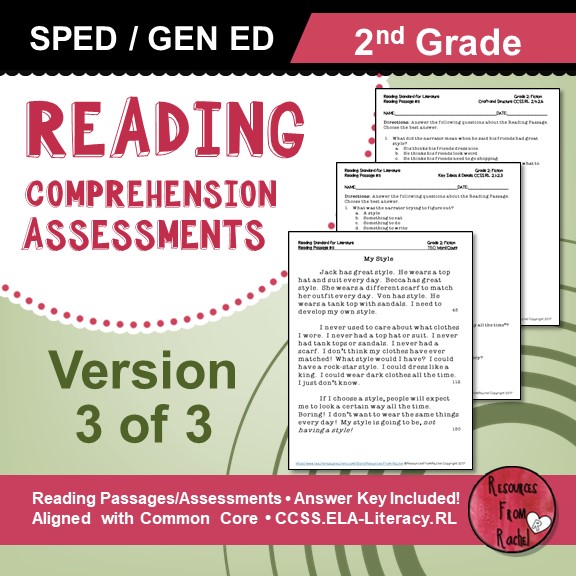 Reading Comprehension Assessments 2nd grade volume 3 - Classful