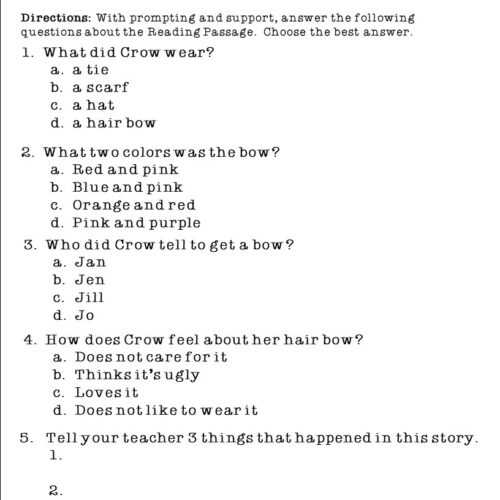 Reading Comprehension Assessments Kindergarten volume 3 - Classful