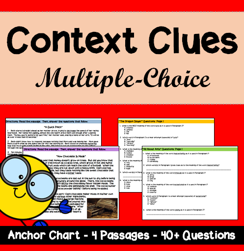 Context Clues in Longer Passages- Multiple-Choice Format! - Classful