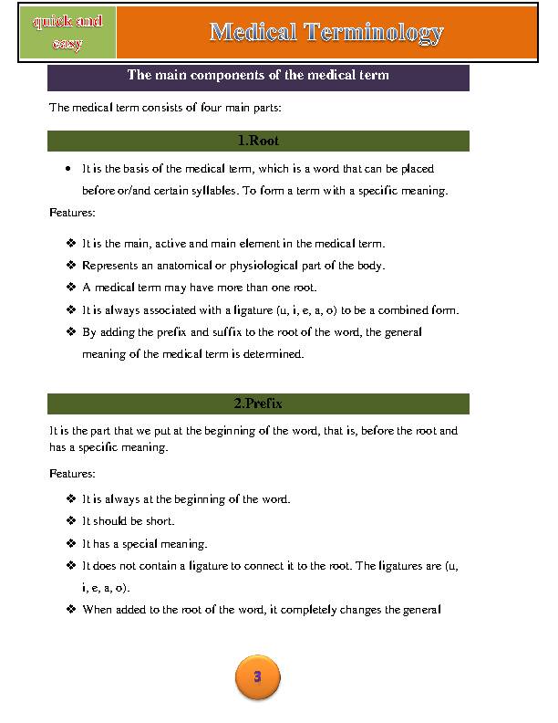 Medical Terminology - Classful