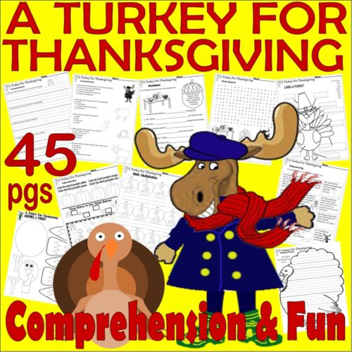 Turkey for Thanksgiving Book Study Companion Reading Comprehension ...