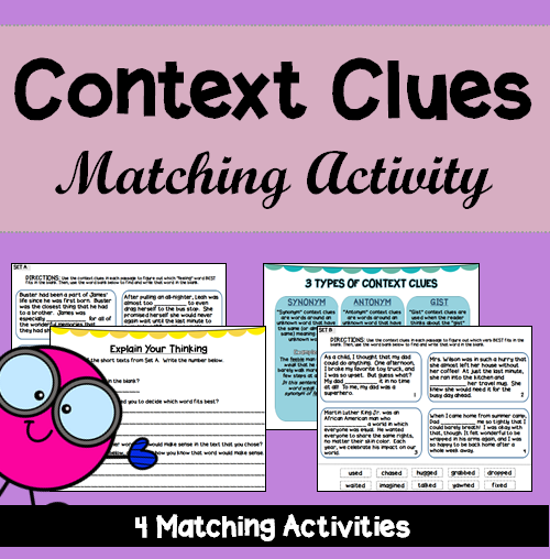 Context Clues Matching Activity - Classful