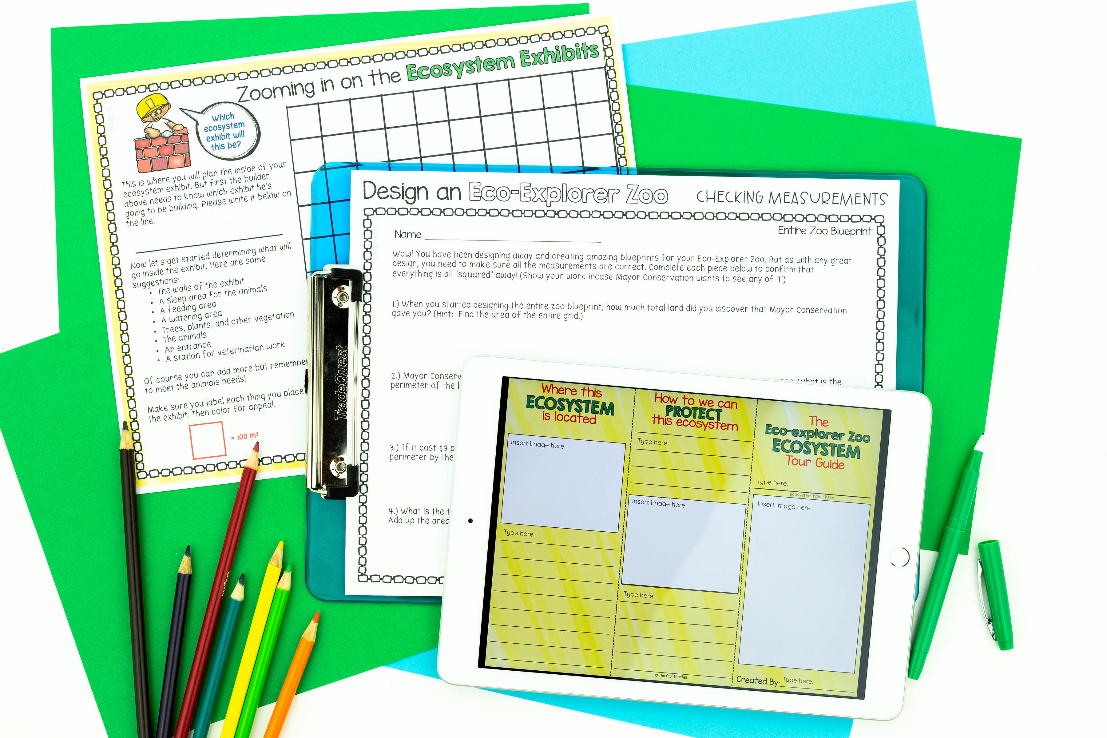 Ecosystem Project | Area & Perimeter Project | Project Based Learning ...