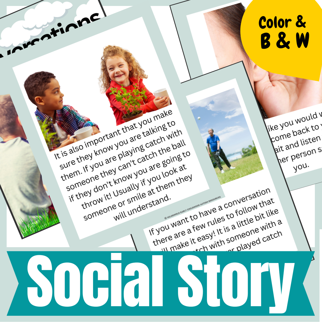 Beginning Conversation Skills Social Skills Story and Worksheets for ...