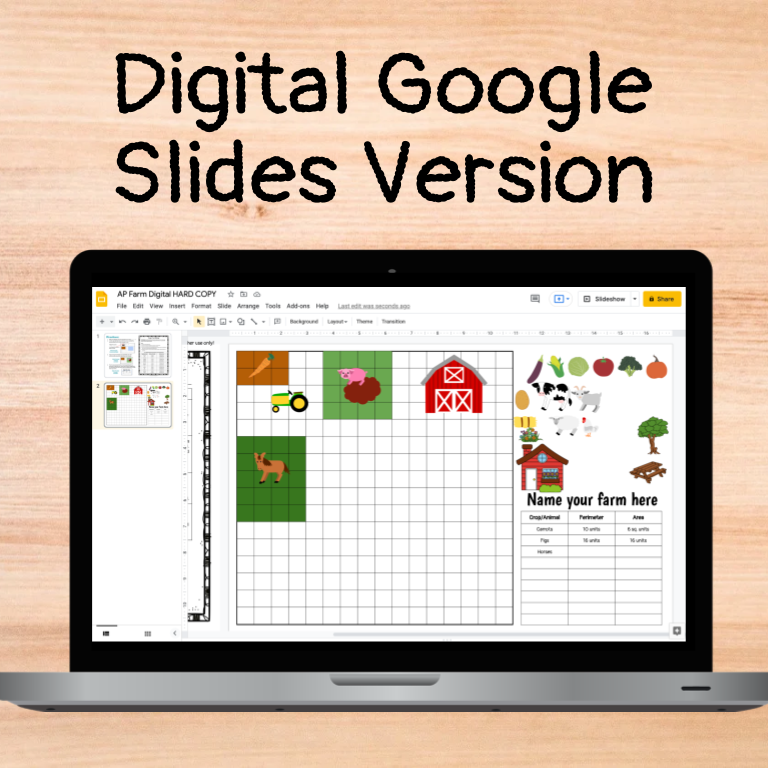 Area and Perimeter Design a Farm Challenge PRINT and DIGITAL - Classful