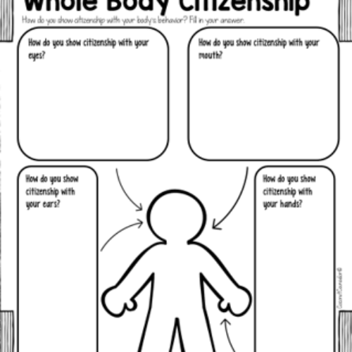 Citizenship Worksheet Set of 12 - Classful