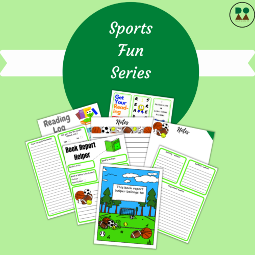 Sports Fun Book Report Helper, Bookmarks, and Reading Log (in color ...