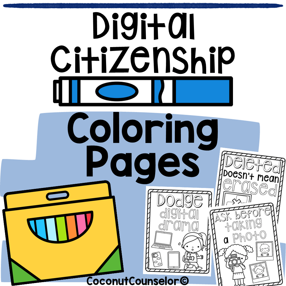 Digital Citizenship Coloring Pages - Classful