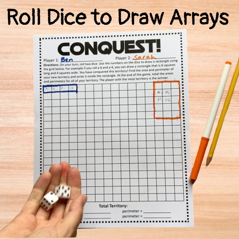Conquest Area and Perimeter Game - Classful