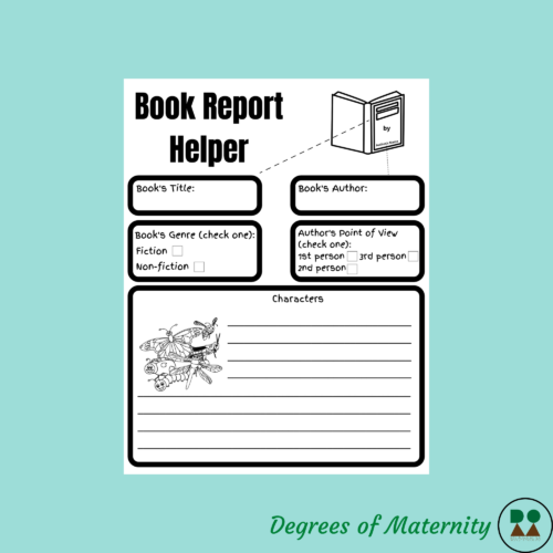 Interesting Insects Book Report Helper, Bookmarks, and Reading Log ...
