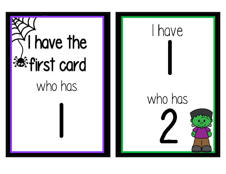 I Have Who Has Halloween Numbers 0-30 Game Kindergarten - Classful