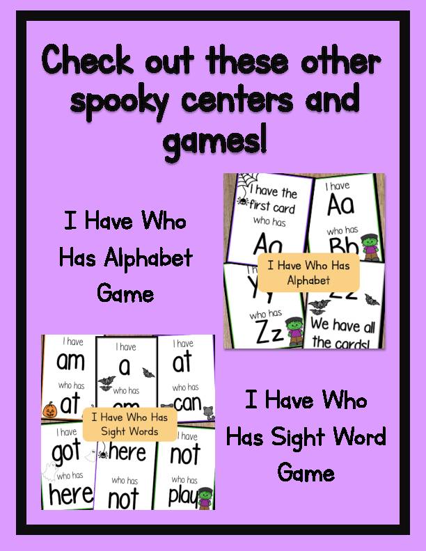 NO PREP Cut, Glue, and Match Numbers Halloween Center Kindergarten VPK ...