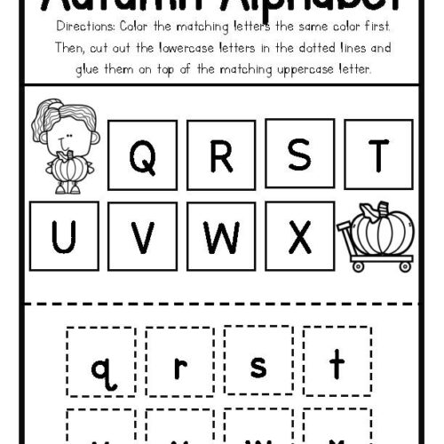 November Alphabet Cut, Glue, and Match! Kindergarten + VPK Literacy ...