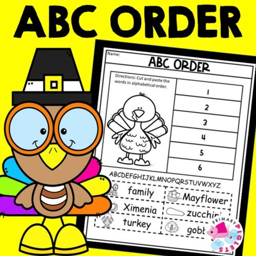 Thanksgiving Literacy Center Thanksgiving Writing Center ABC Order ...