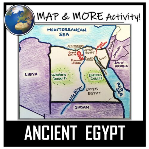 Egypt Map Activity- Ancient Egypt (Color and Label!) - Classful