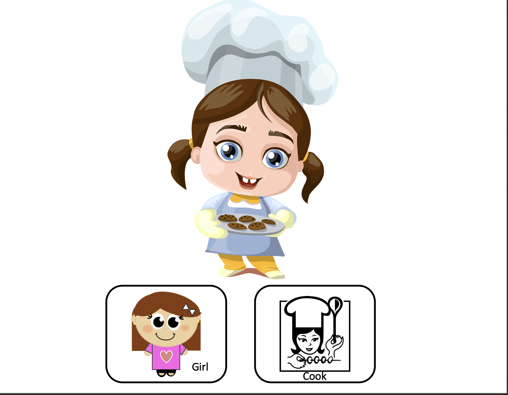 Making 2-word phrases using AAC Device, Subject+Verb Touch Chat - Classful