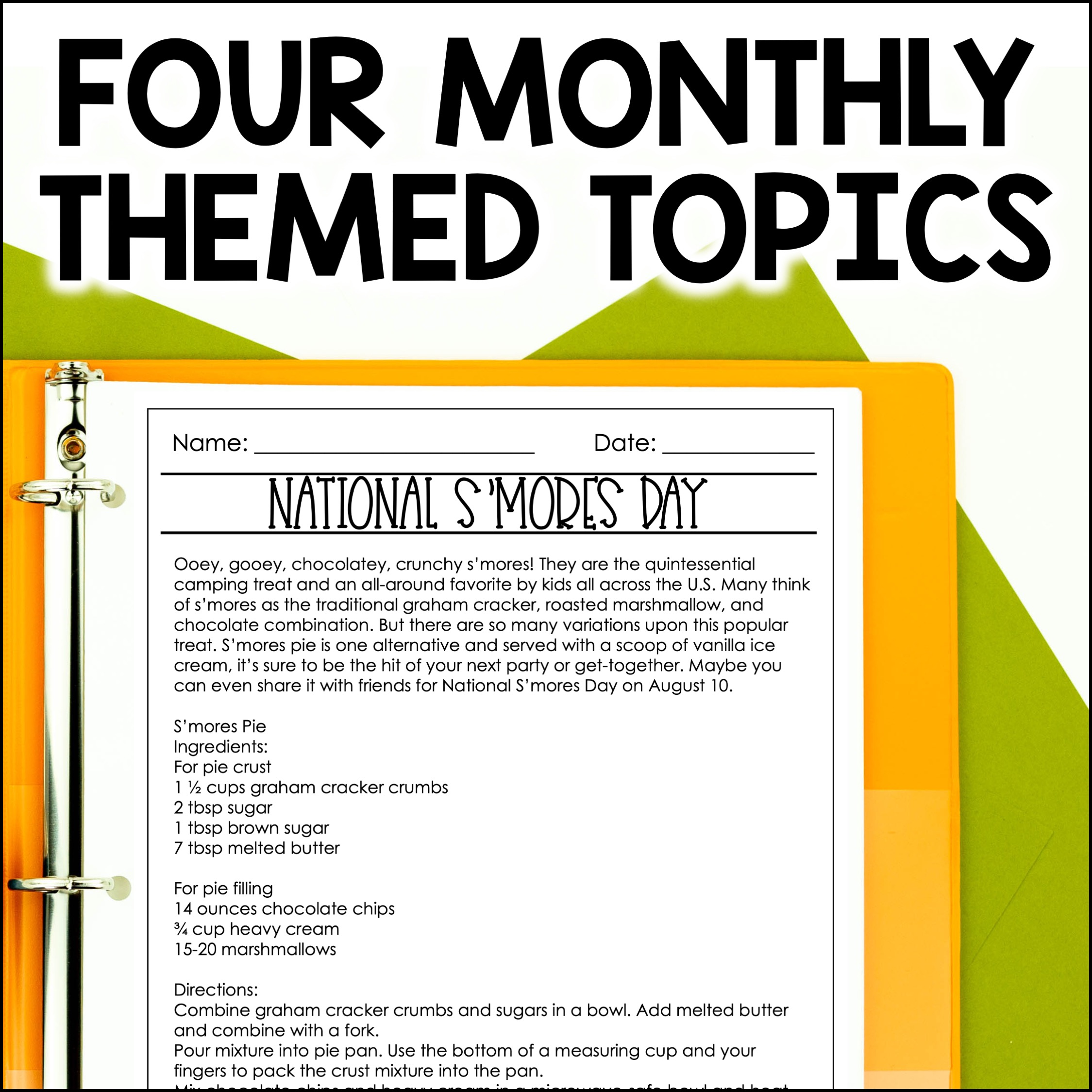 August Reading Comprehension Passages | Monthly Reading Passages - Classful