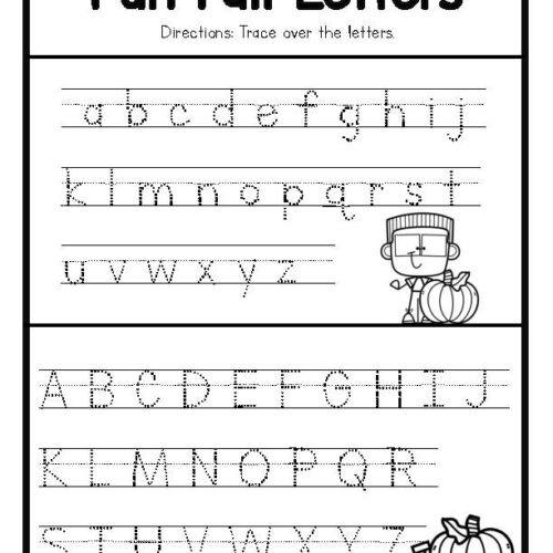 NO PREP November Fall Tracing Worksheets - VPK + Kindergarten - Classful