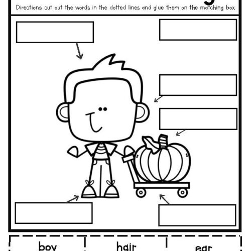 NO PREP November Labeling Center Printable Worksheet - Kindergarten VPK ...