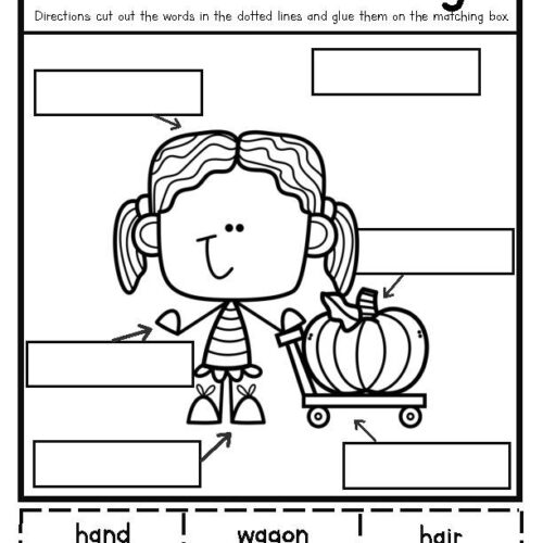 NO PREP November Labeling Center Printable Worksheet - Kindergarten VPK ...