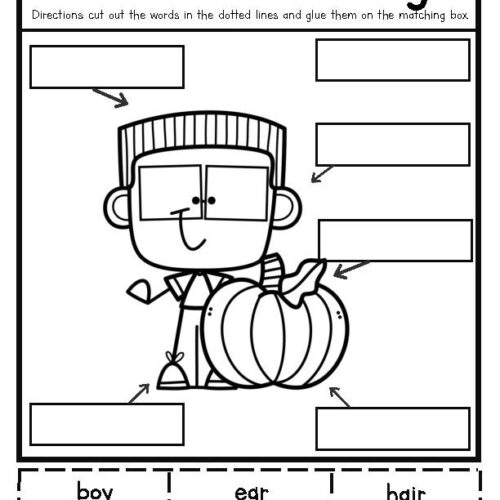 NO PREP November Labeling Center Printable Worksheet - Kindergarten VPK ...