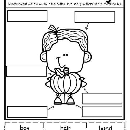 NO PREP November Labeling Center Printable Worksheet - Kindergarten VPK ...