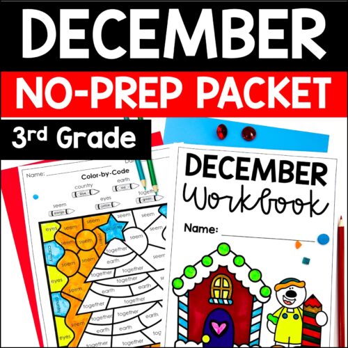 December Math and Reading Packet | 3rd Grade Christmas Math & Reading ...