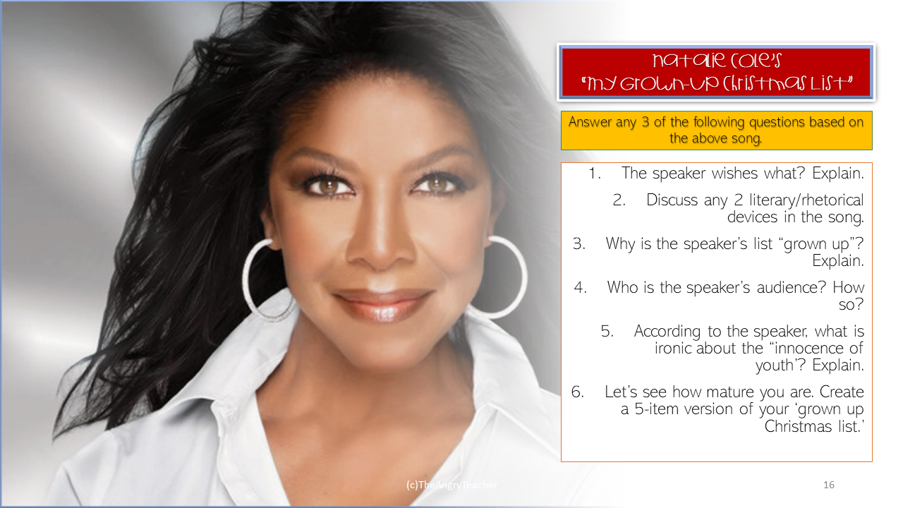 CHRISTMAS SONG ANALYSIS [ASSIGNMENTS & PROJECTS] [MIDDLE & HIGH SCHOOL ...