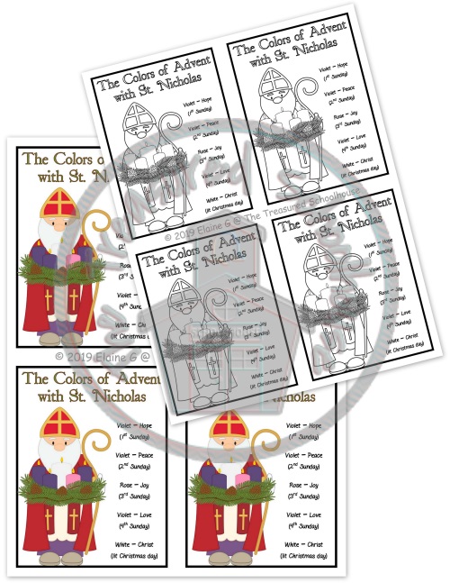 The Colors of Advent with St. Nicholas Cards {FREEbie} - Classful